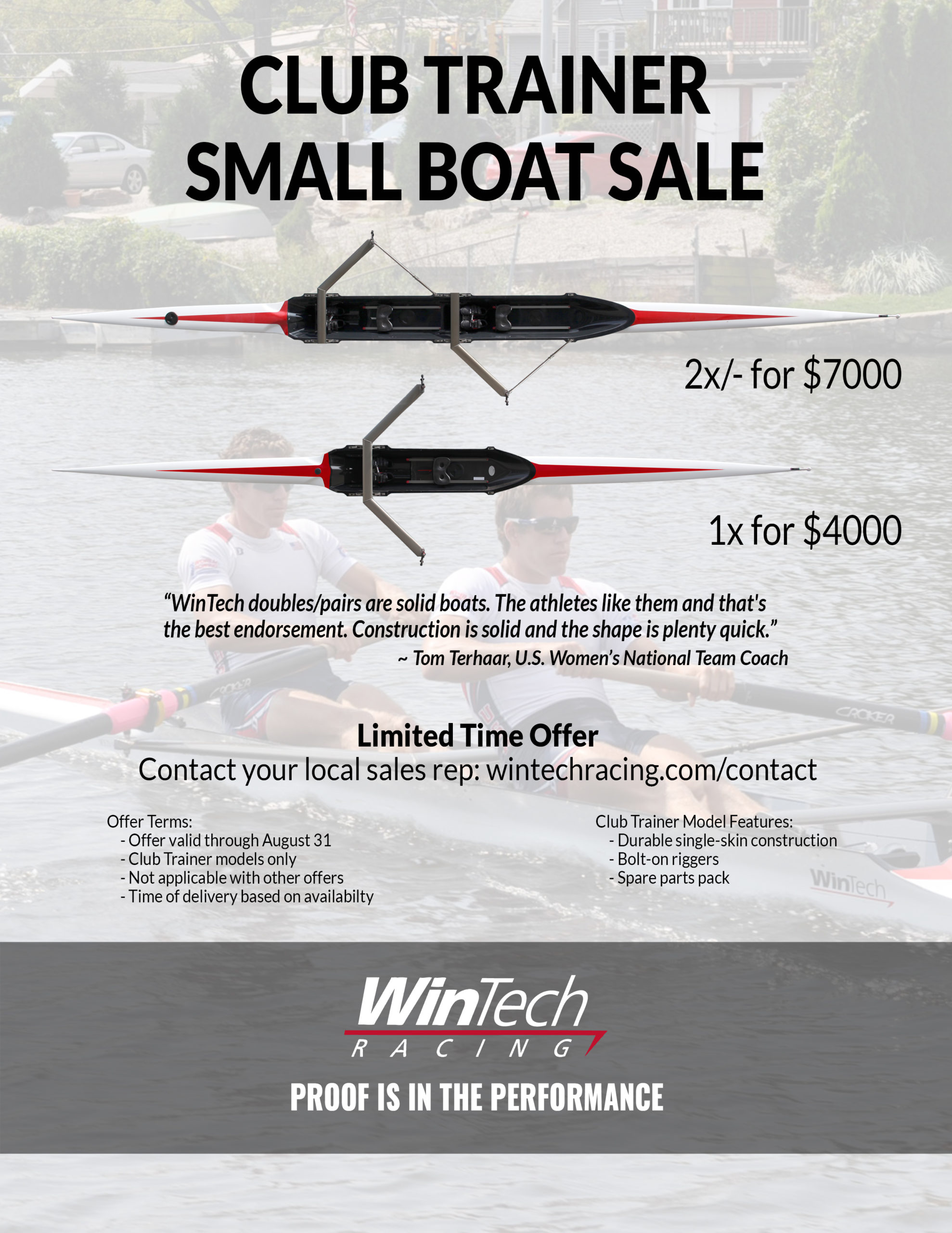 Club Trainer Small Boat Sale - Wintech Racing